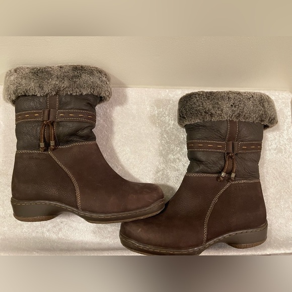 Blondo | Shoes | Blondo Masym Brown Leather Shearling Lined Boot Size ...